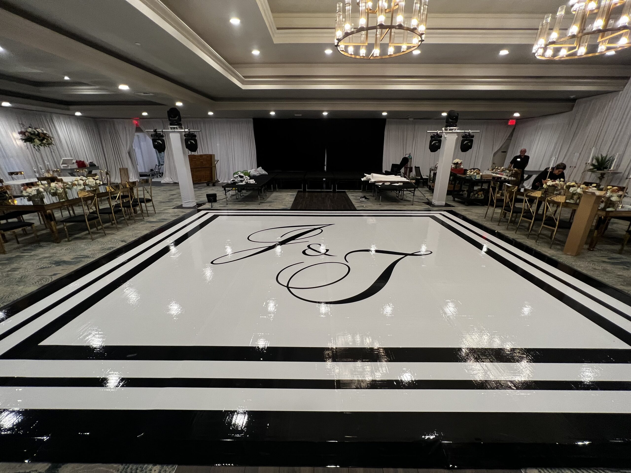 6Mil Black Removable (Bubble Free) Dance Floor Wrap Vinyl - WED