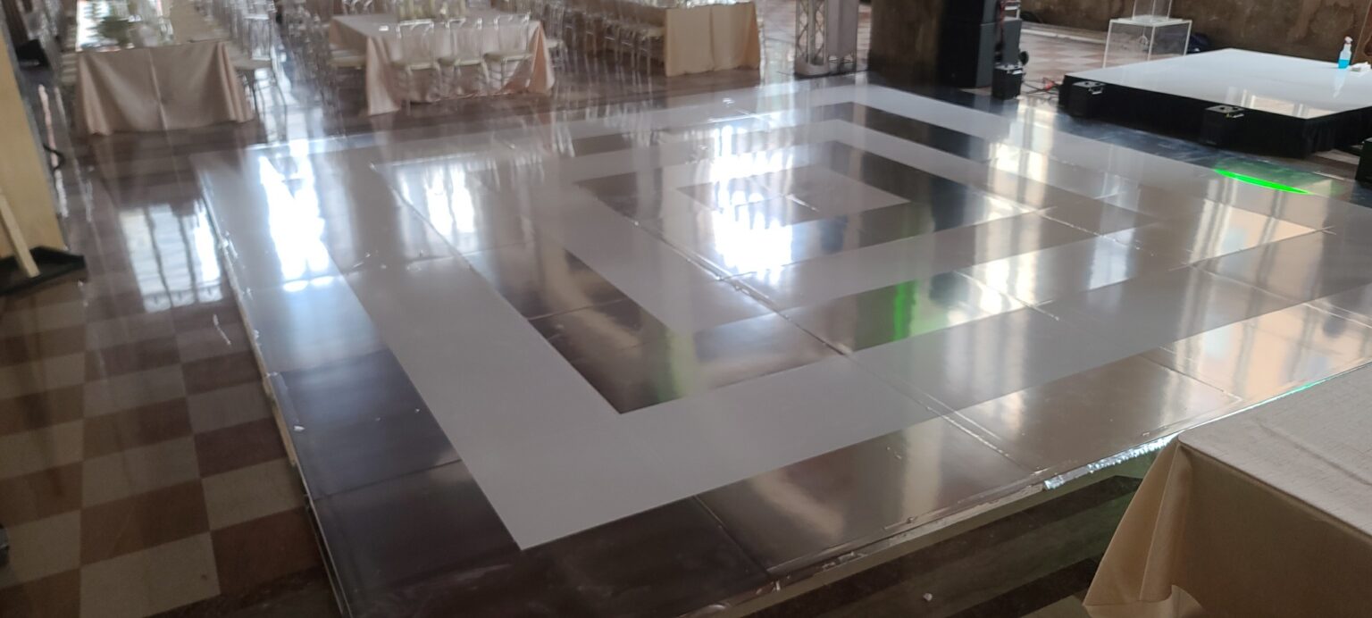 6Mil Mirror Chrome Removable (Bubble Free) Dance Floor wrap - WED